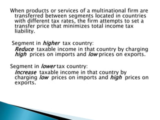 Lecture 8 responsiblity accounting and transfer pricing | PPTX