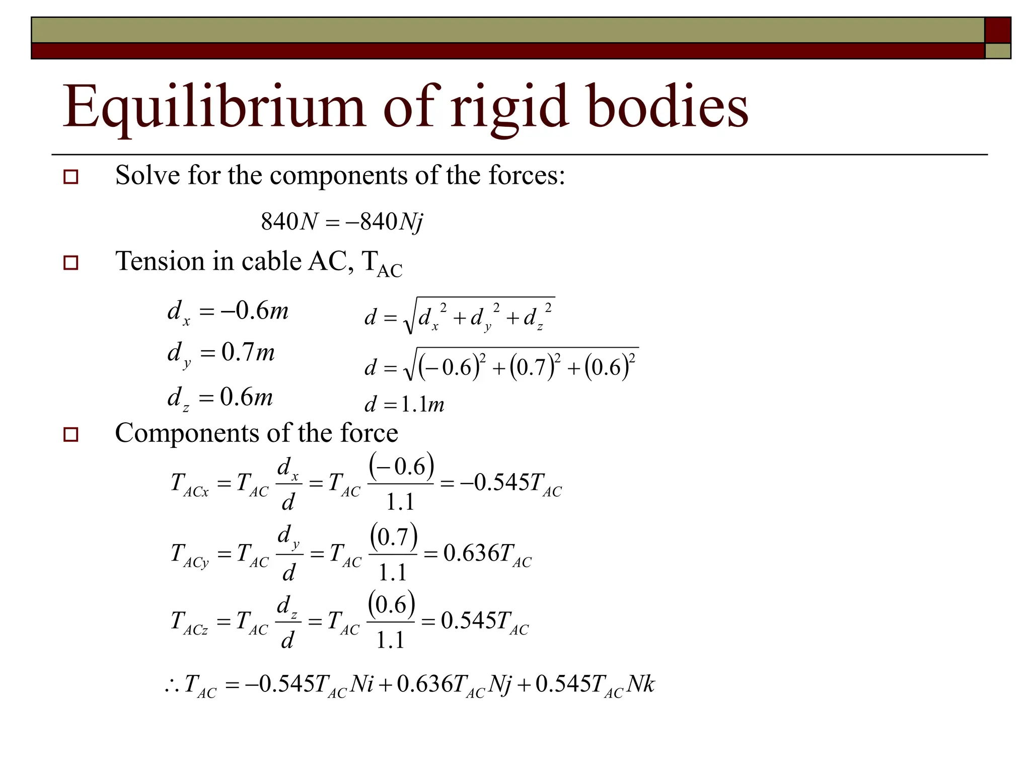 Lecture 8- Rigid Bodies- Equilibrium 3D.ppt