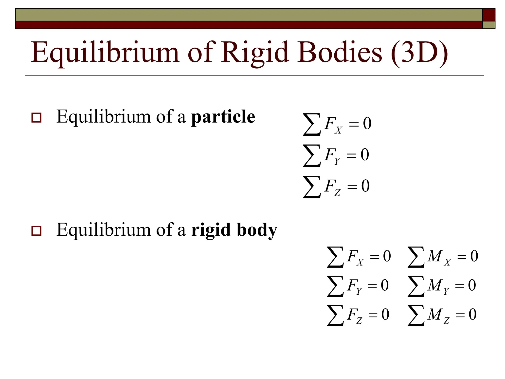 Lecture 8- Rigid Bodies- Equilibrium 3D.ppt