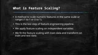 Data Scaling, data science, data preparation. | PPTX