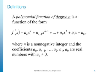 Lecture 8 section 3.2 polynomial equations | PPT