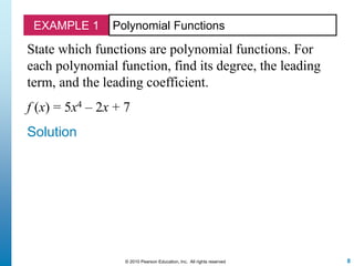 Lecture 8 section 3.2 polynomial equations | PPT