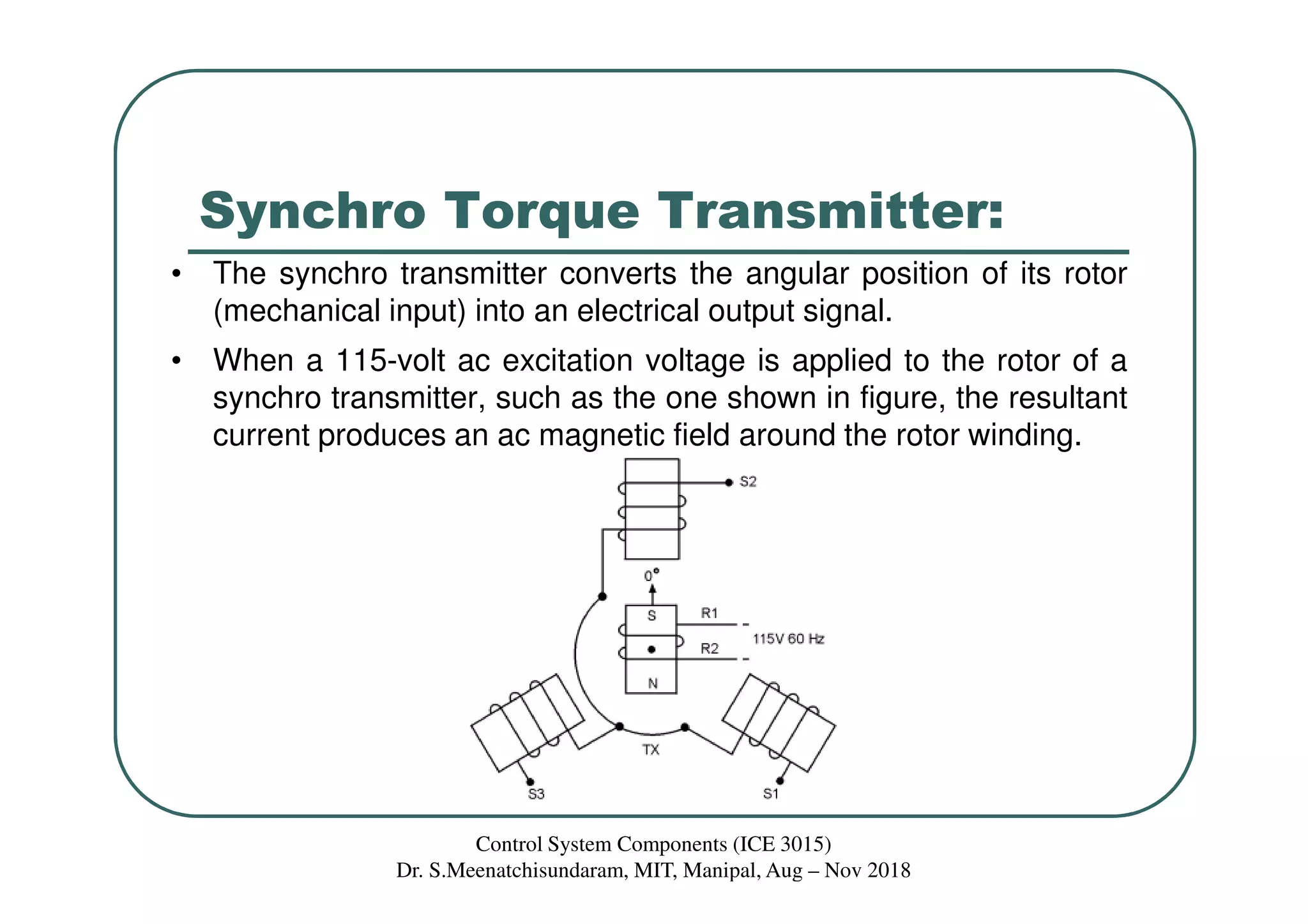 Lecture 8 synchros - theory of operation | PDF