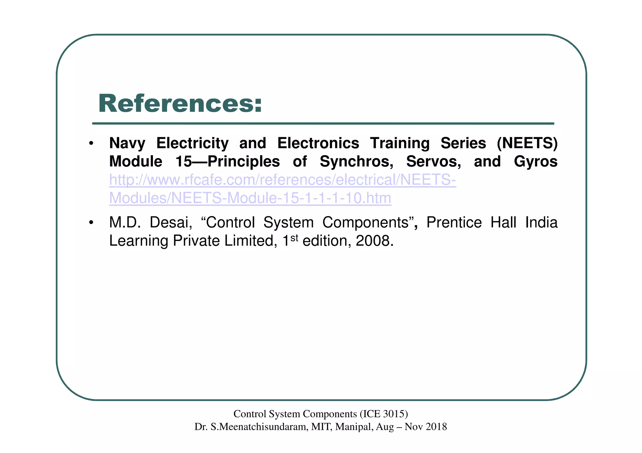 Lecture 8 synchros - theory of operation | PDF