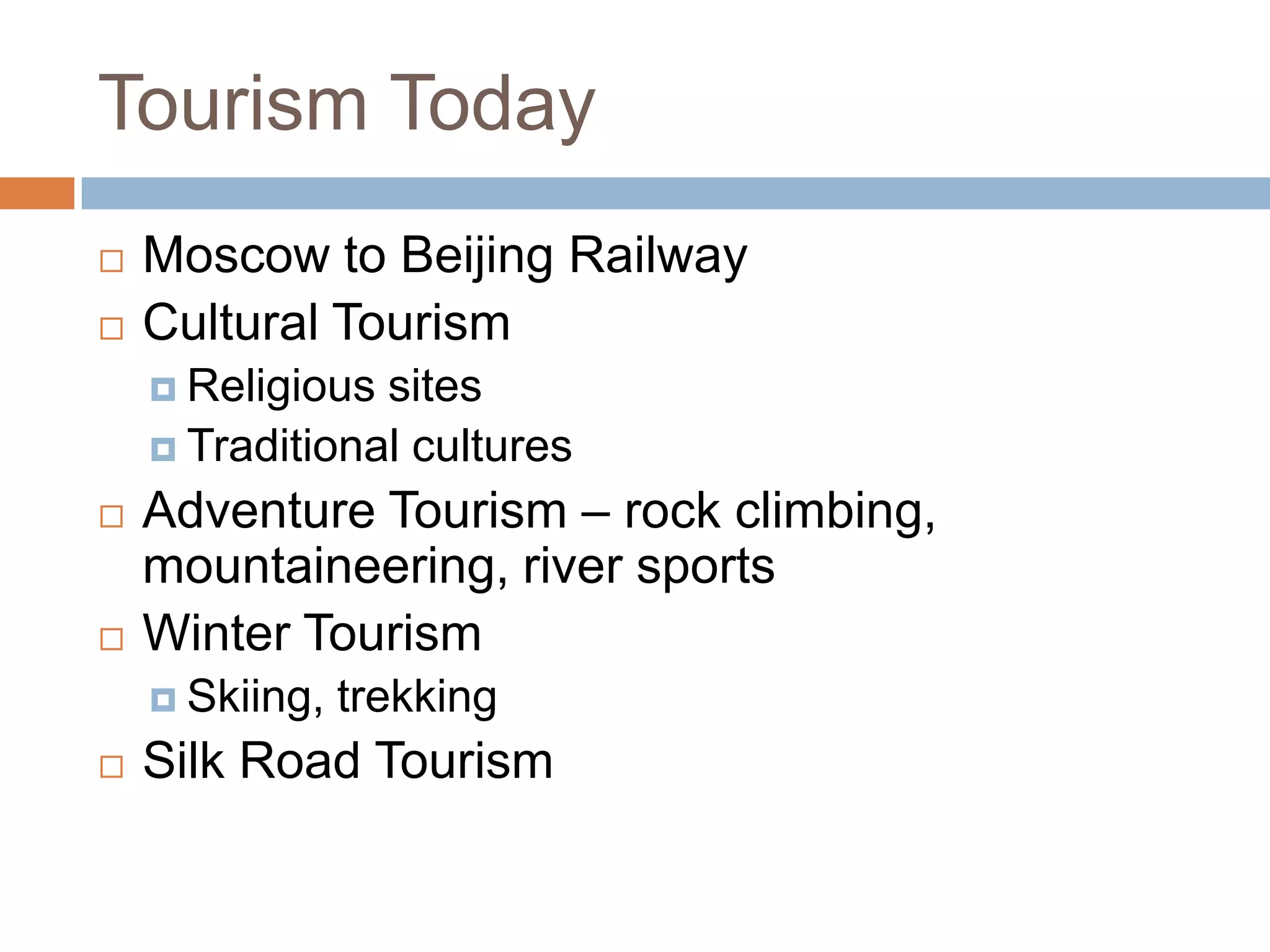Lecture 8 tourism in central asia | PPT