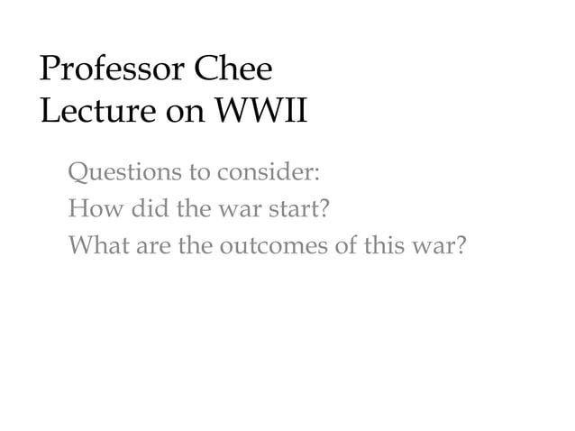 Lecture 8 - World War II, Captain America, and the Final Solution ...