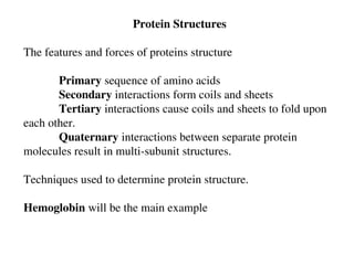 Protein structure, types, functions, etc.ppt