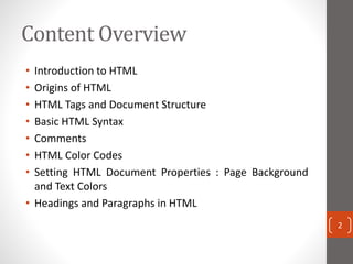 Introduction to HTML Communication Skills | PPTX