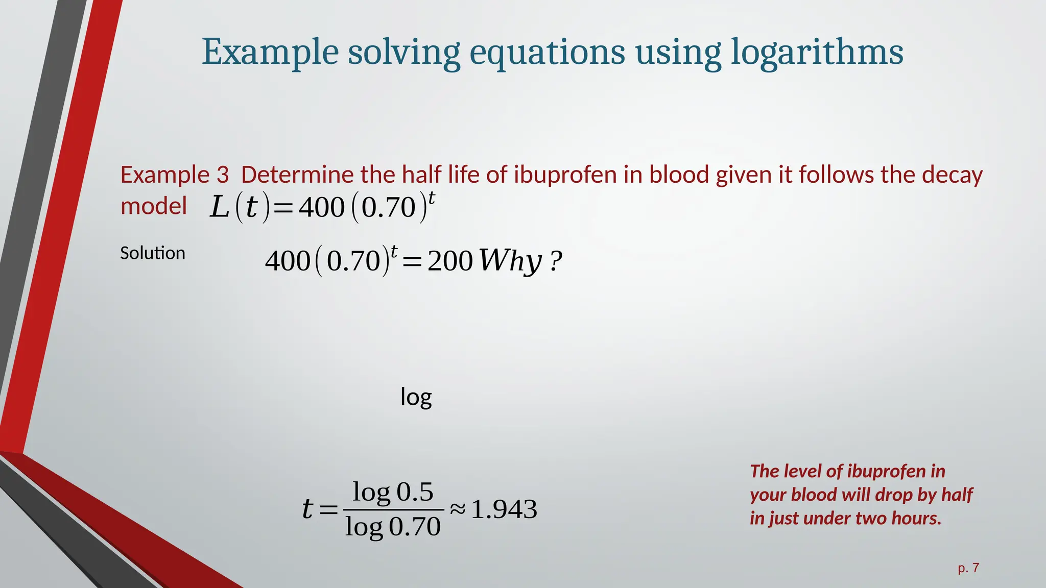 Lecture on Logarithmic Functions and examples | PPTX