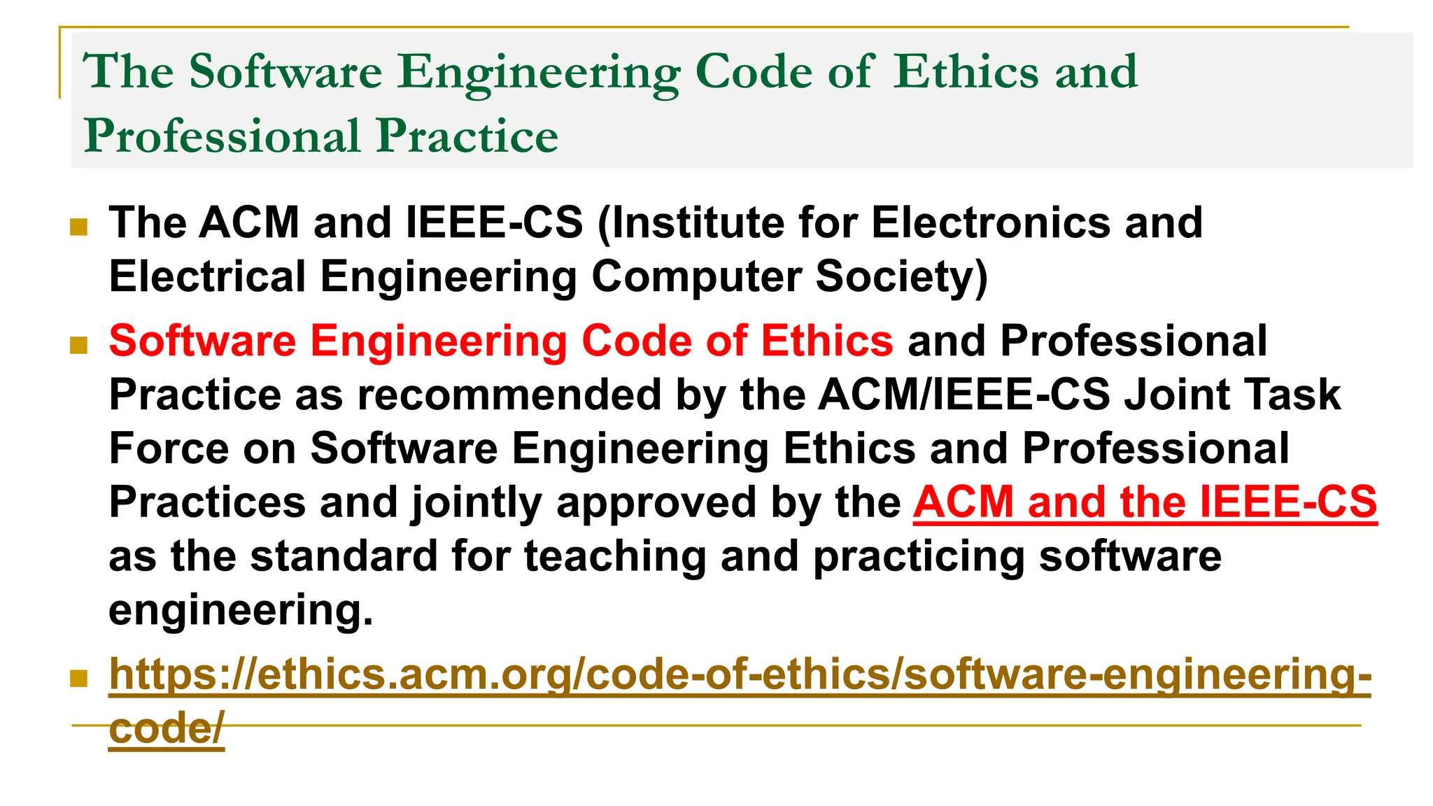 Lecture 8, ACM CODE OF ETHICS AND PROFESSIONAL | PDF