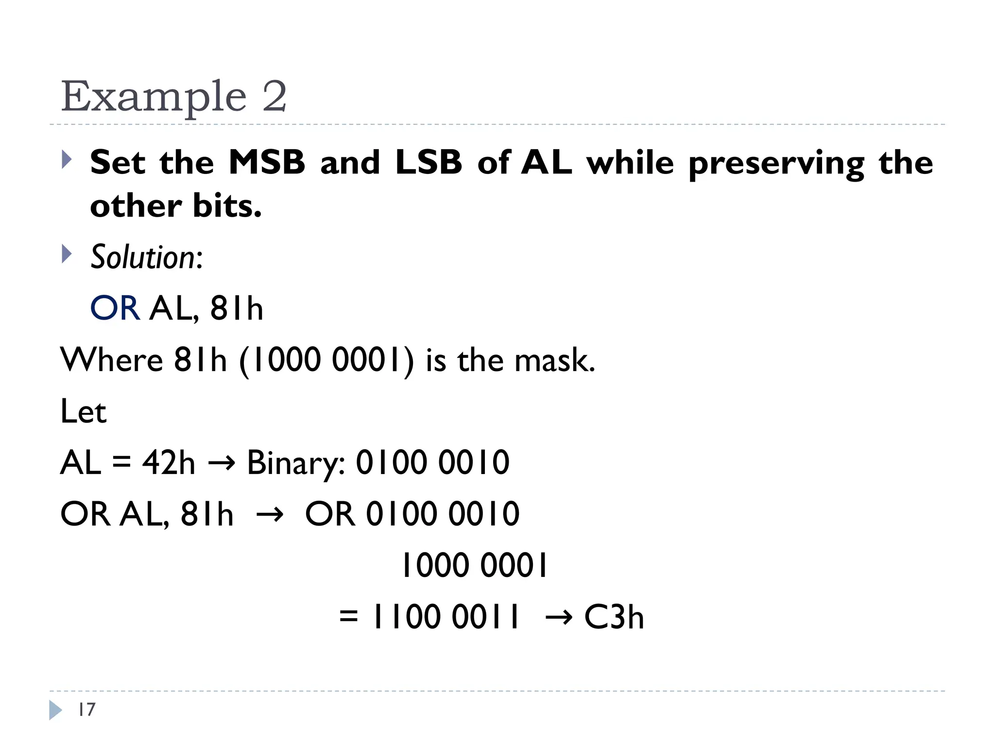 Computer Organization & Assembly Language Logic Instructions | PPT