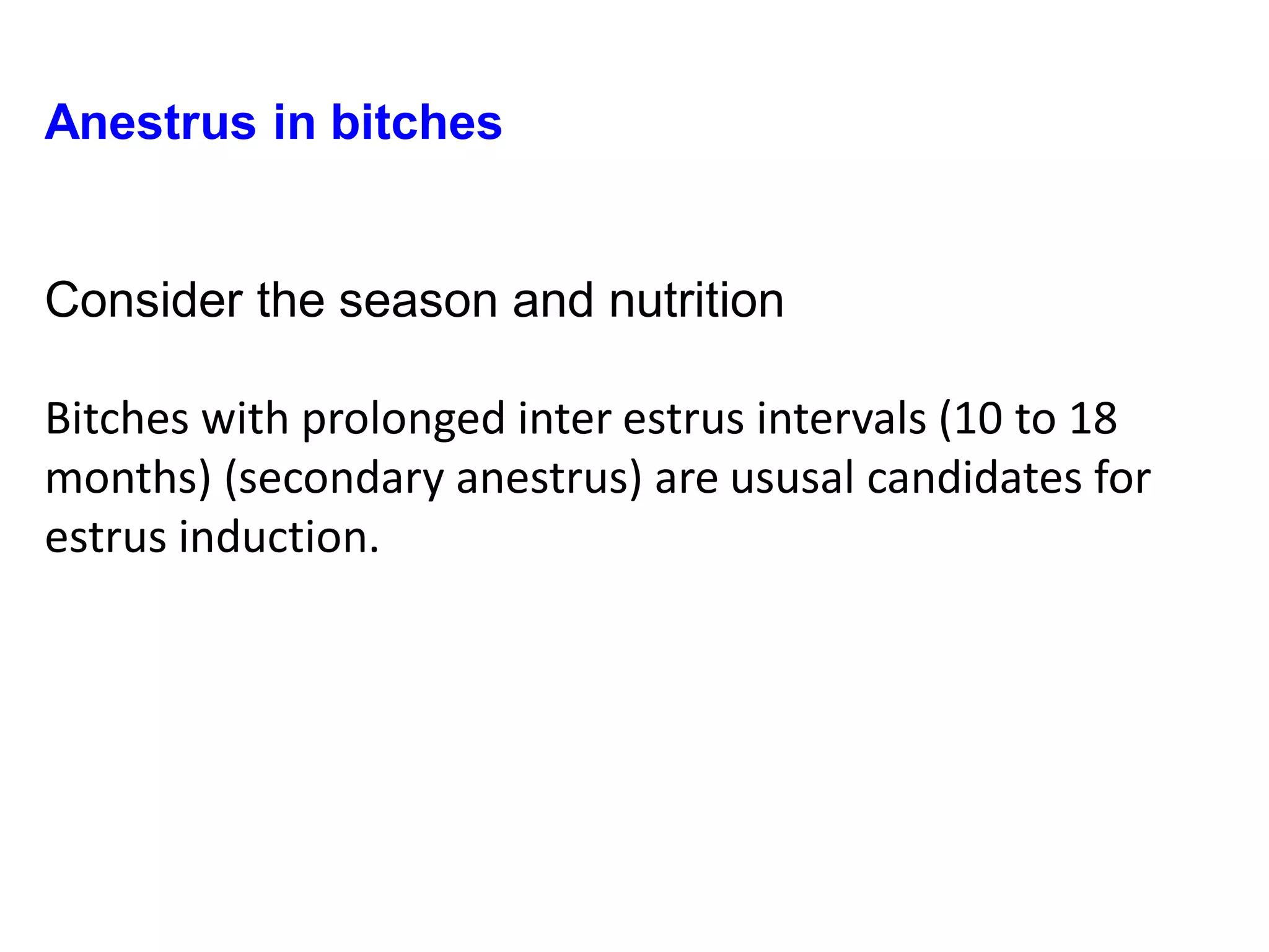 Lecture 8 anestrus in domestic animals | PDF