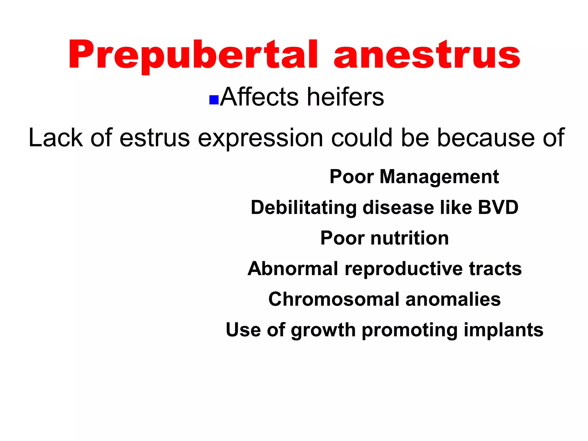 Lecture 8 anestrus in domestic animals | PDF
