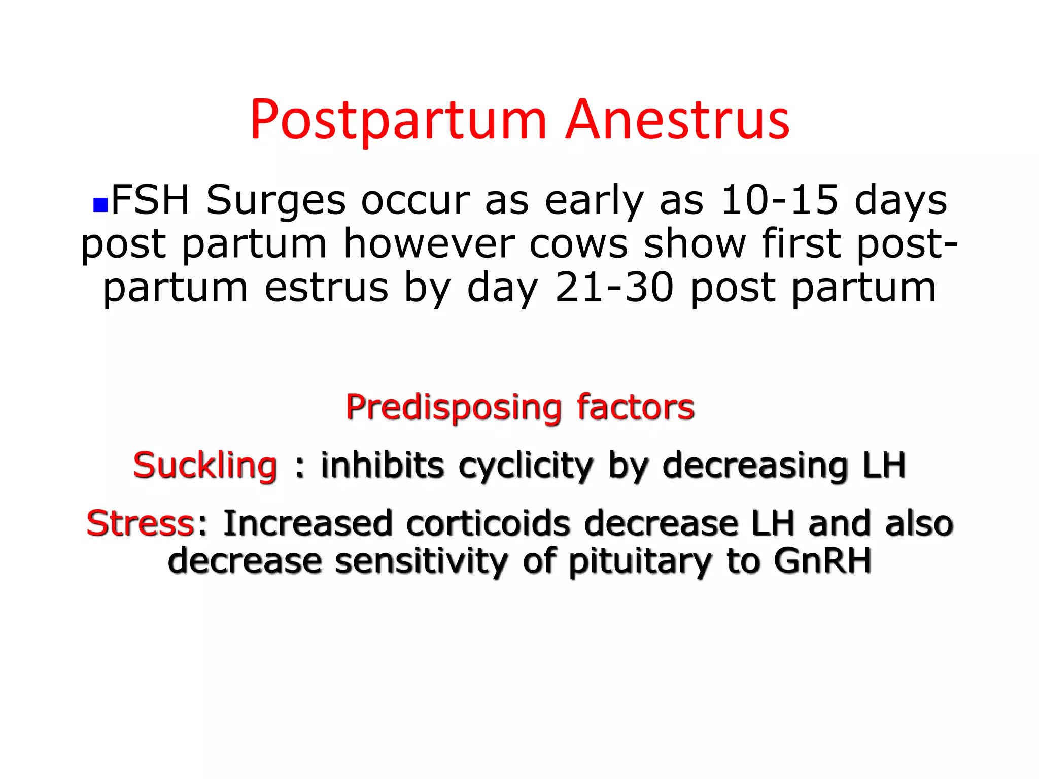 Lecture 8 anestrus in domestic animals | PDF