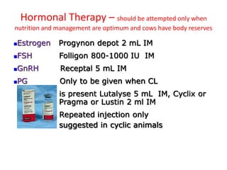 Lecture 8 anestrus in domestic animals | PDF