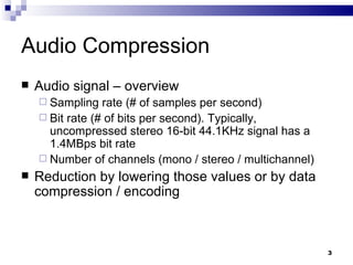 Lecture 8 audio compression | PPT
