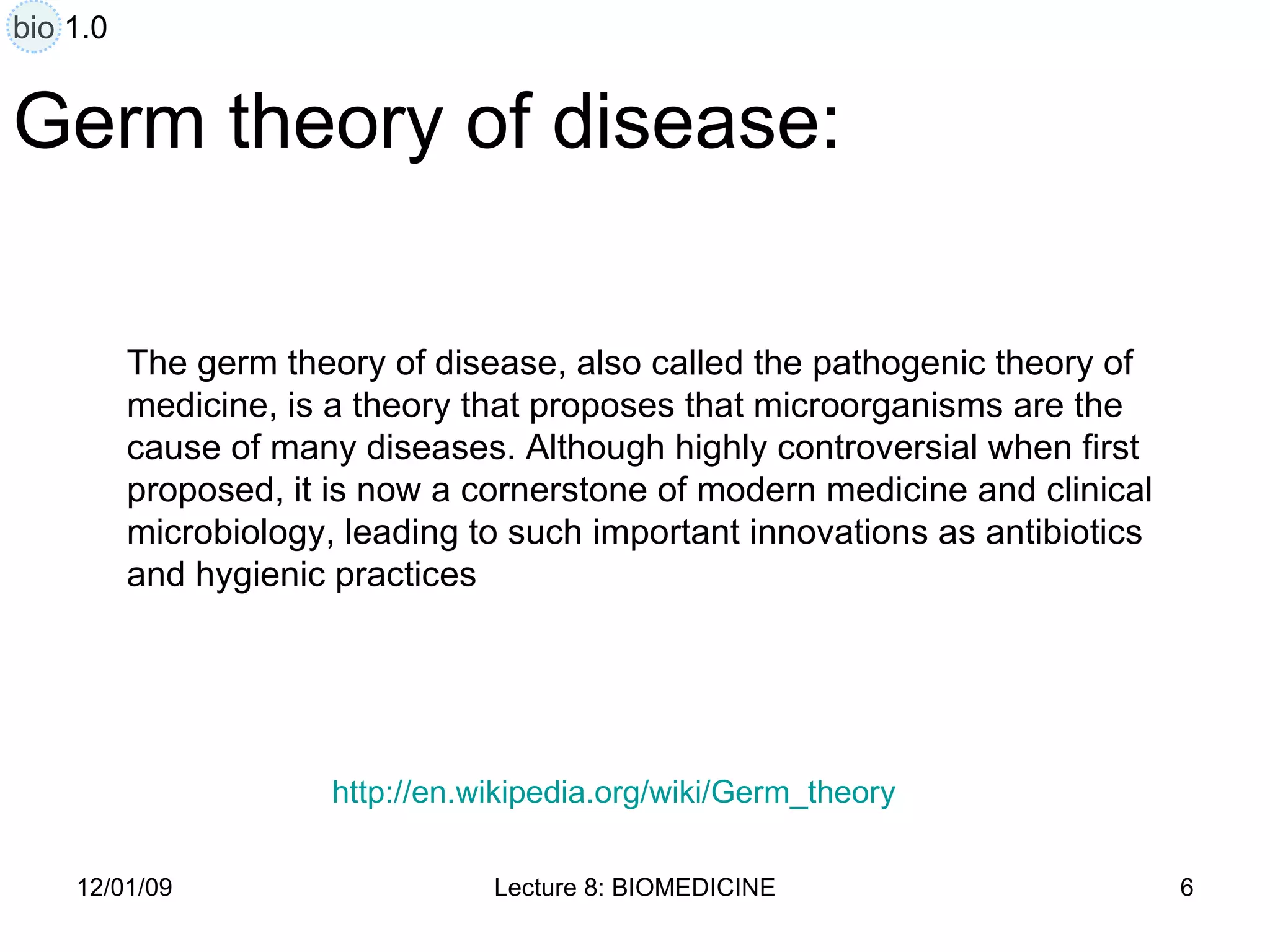 Lecture 8 Biomedicine | PPT