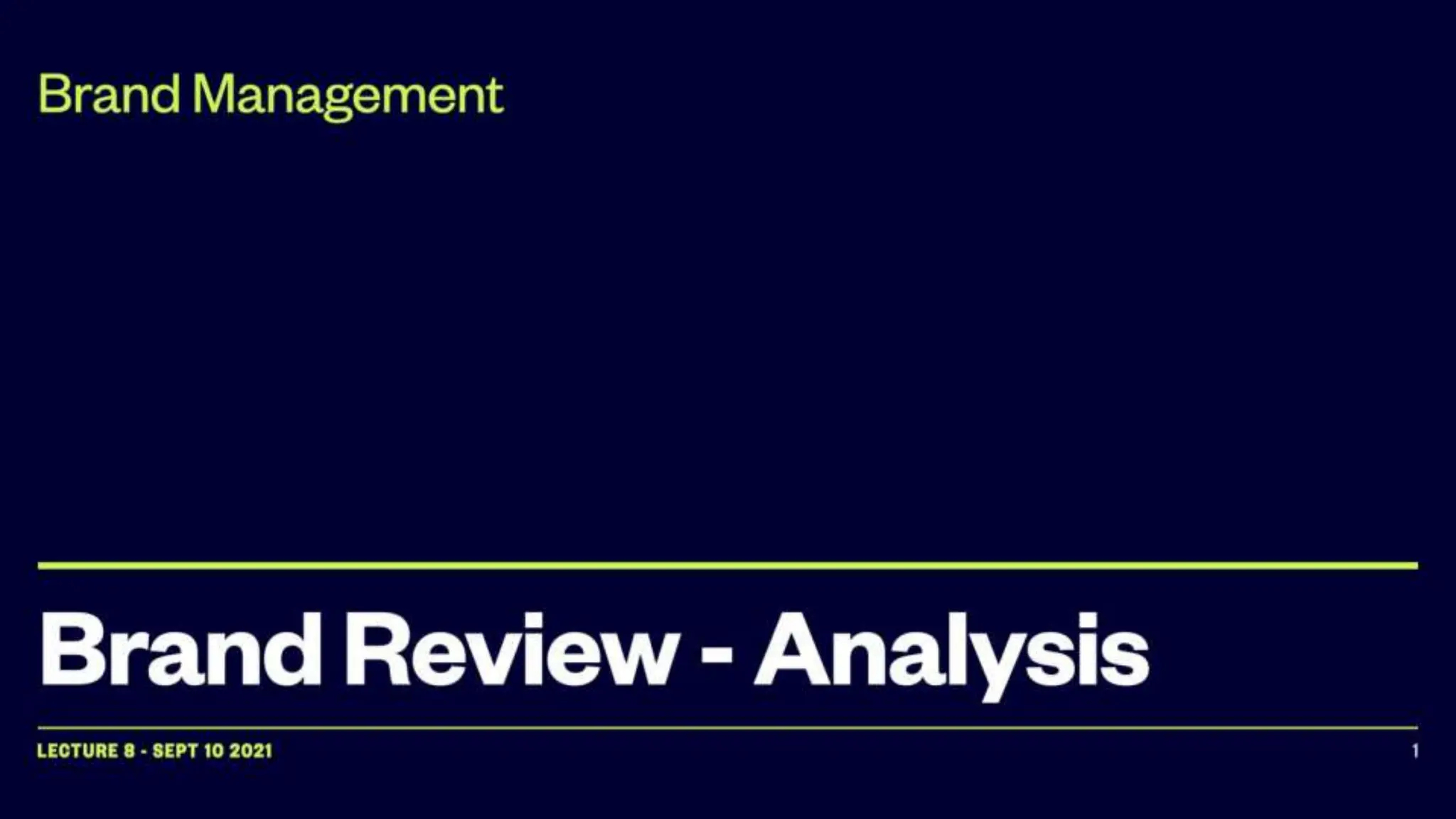 Brand Management: Brand Review - Analysis | PPT
