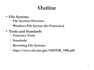 Lecture 8 comp forensics 03 10-18 file system | PPT