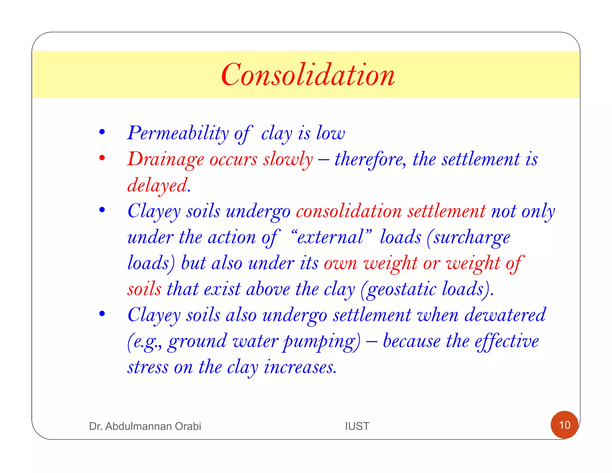 Lecture 8 consolidation and compressibility | PDF