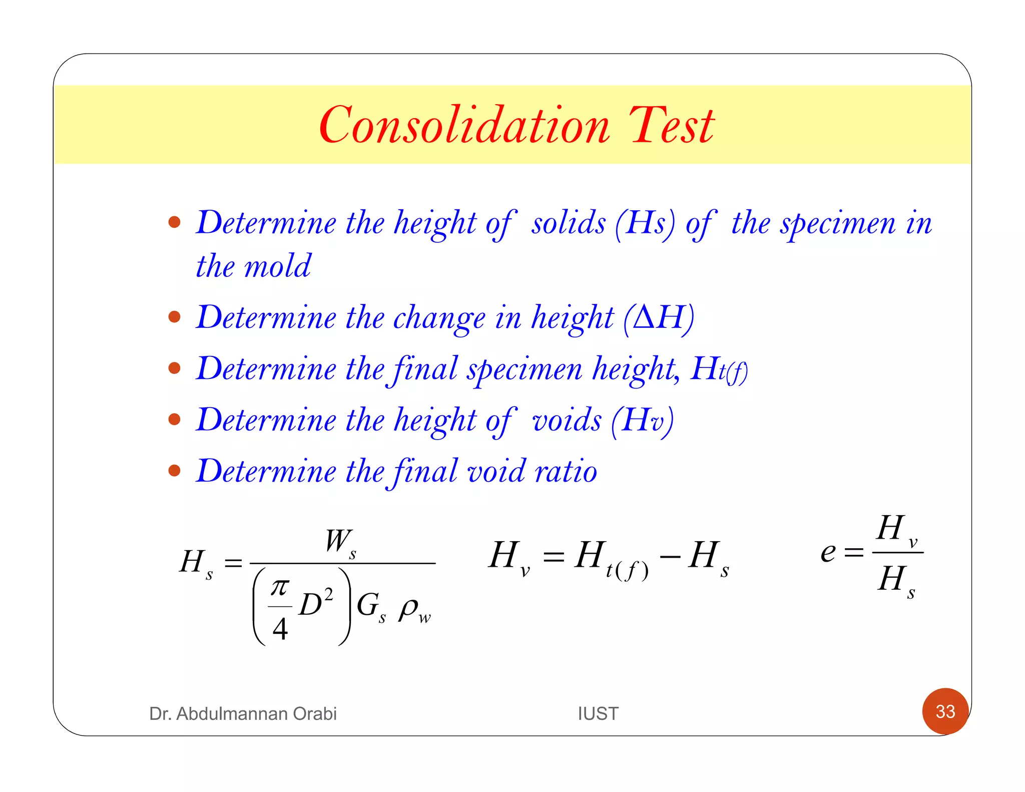 Lecture 8 consolidation and compressibility | PPT Lecture 8 consolidation and compressibility | PPT