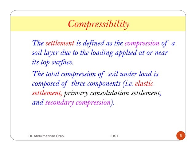 Lecture 8 consolidation and compressibility | PDF | Physics | Science