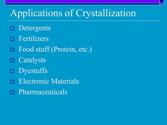 Crystallization