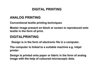 Lecture 8 digital printing of textiles | PPT