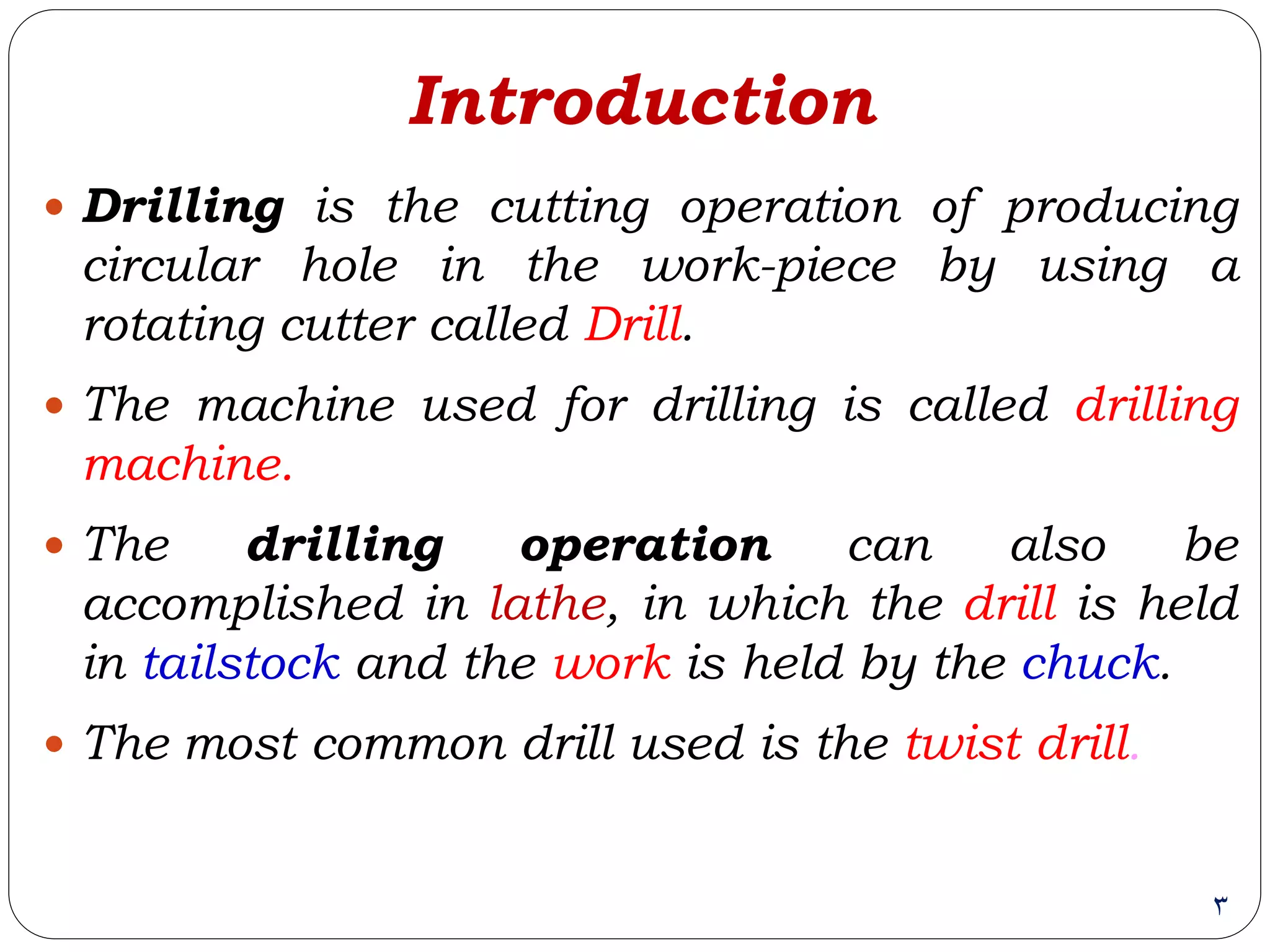 Lecture 8 drilling machine | PDF