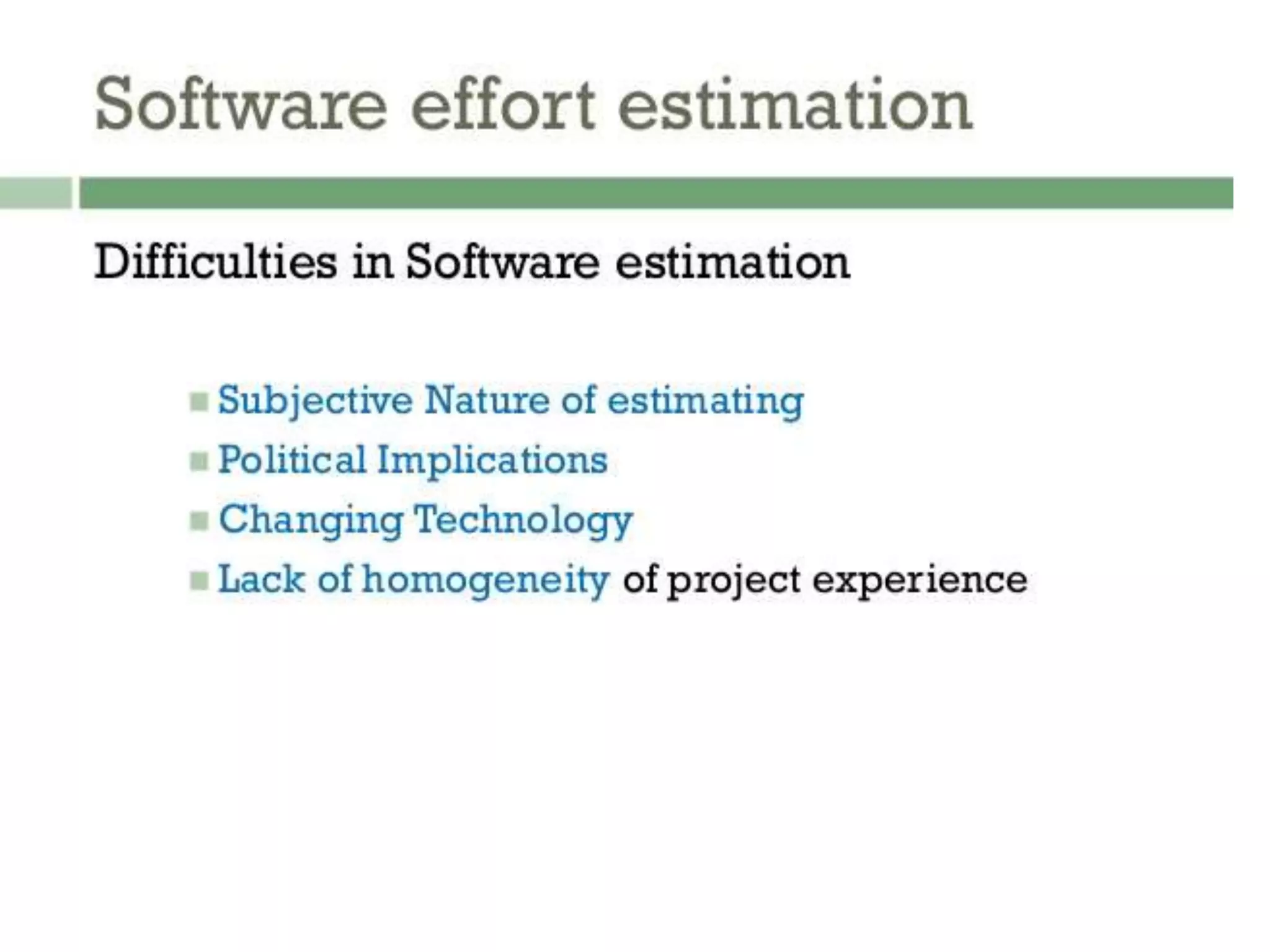 Basic Software Effort Estimation | PPTX