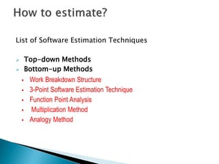 Basic Software Effort Estimation | PPTX