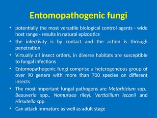 Entomopathogenic Fungi in Sustainable Pest Management: Biology ...