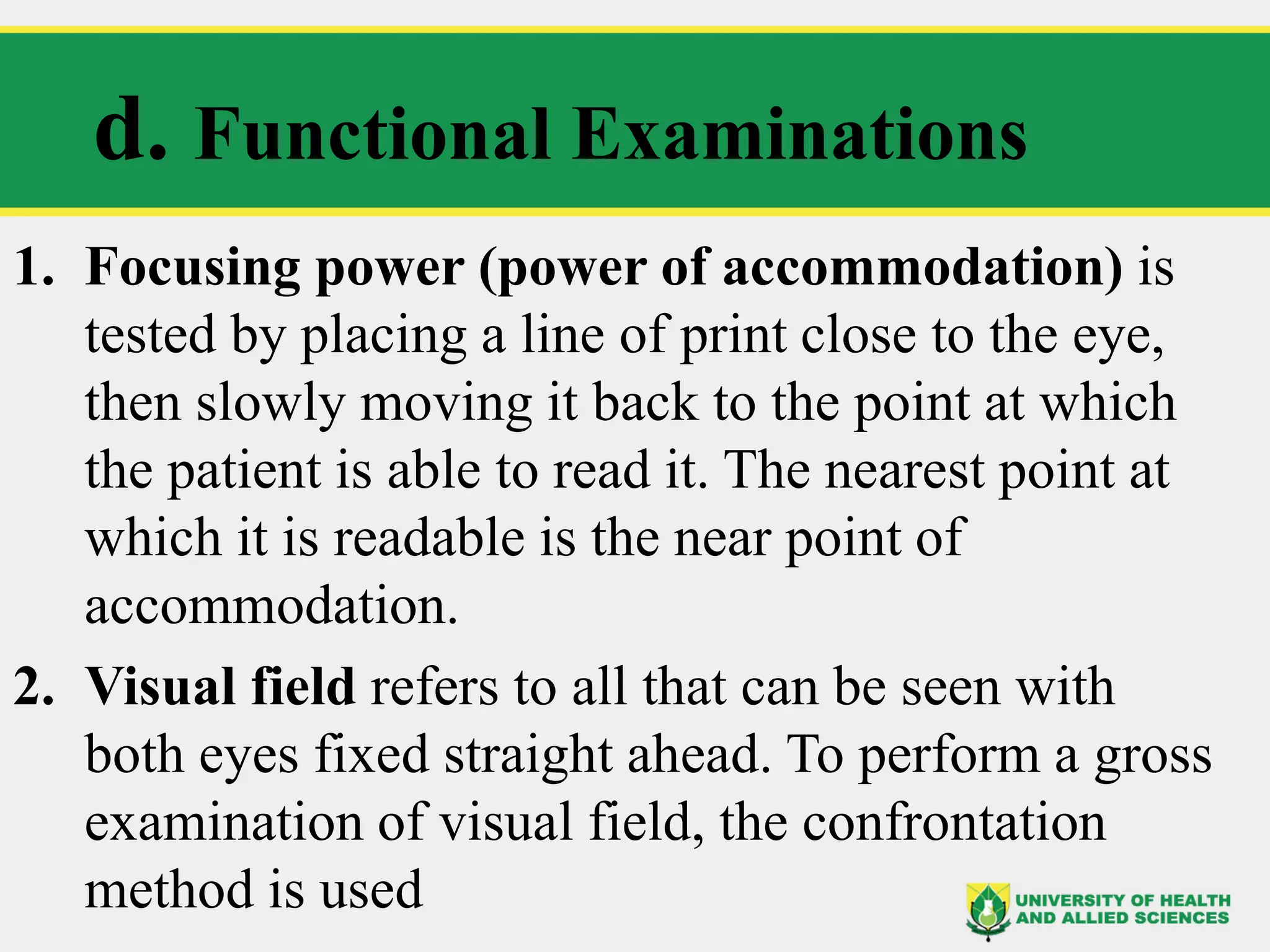 LECTURE 8 Eye Assessment.pdf Assessing the eye | PDF