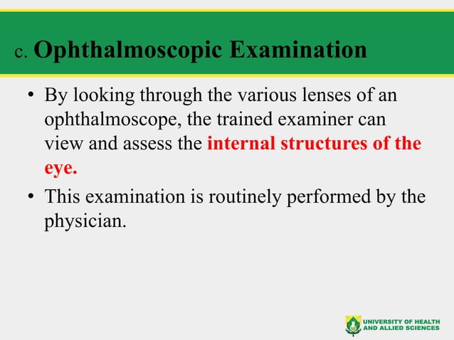 LECTURE 8 Eye Assessment.pdf Assessing the eye | PDF