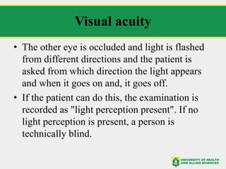 LECTURE 8 Eye Assessment.pdf Assessing the eye | PDF