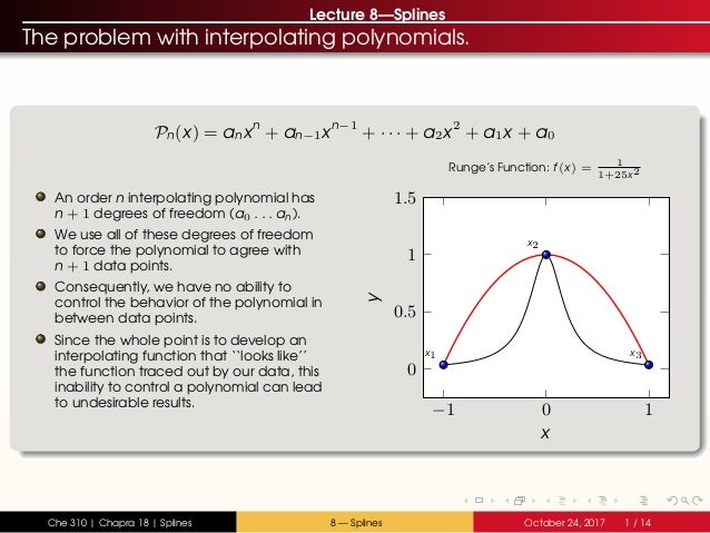 Lecture 8 - Splines