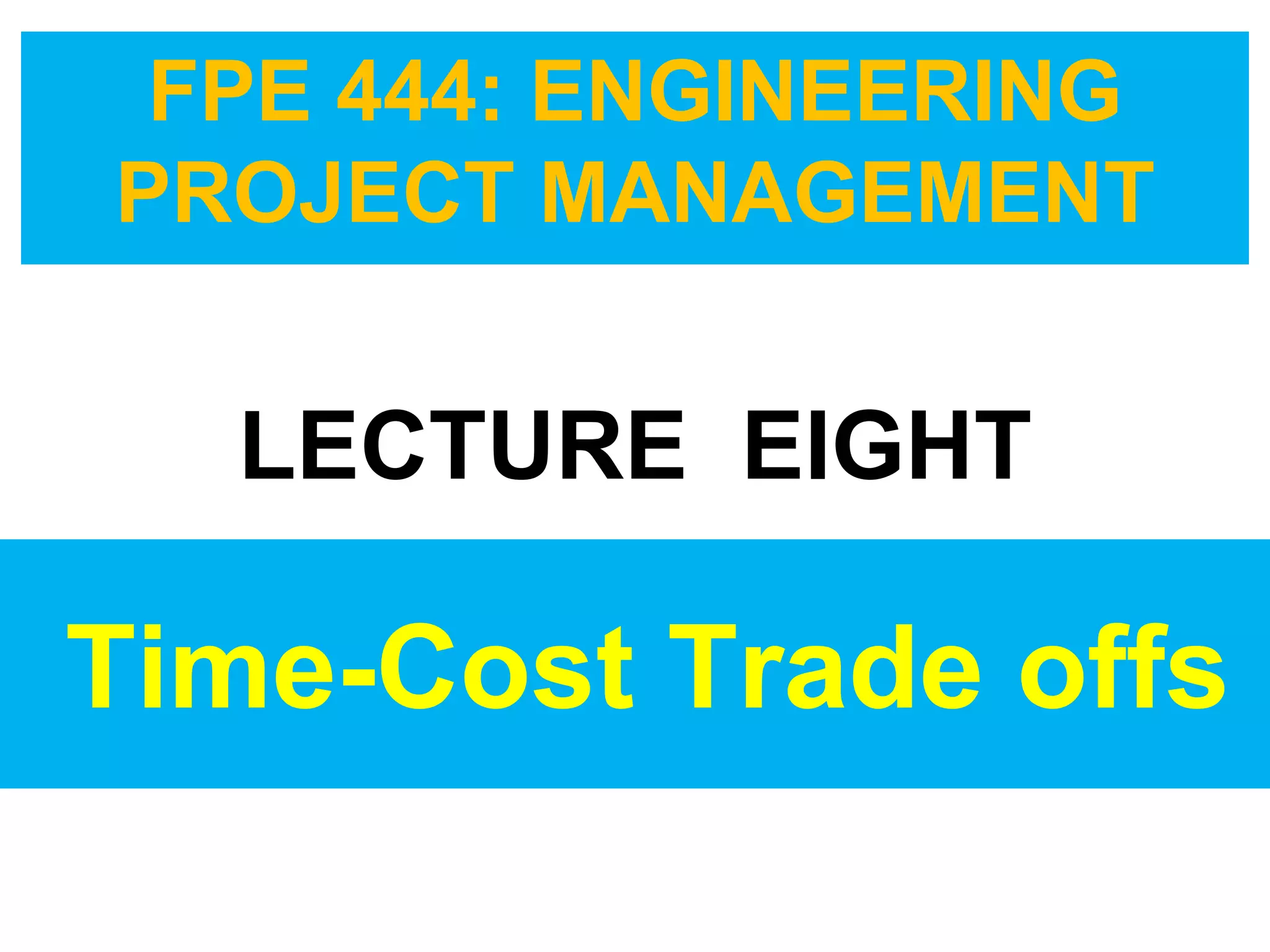 time cost trade off | PDF