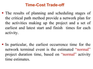 time cost trade off | PDF