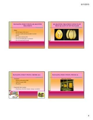 Postharvest Management of Insect/pet and their impact on quality | PDF