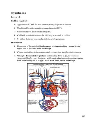 Lecture 8 hypertension - Pathology | PDF