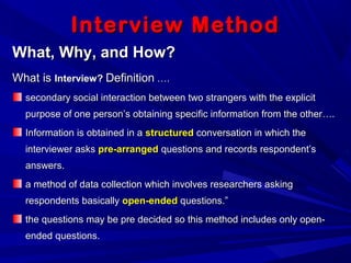 interview method | PPT