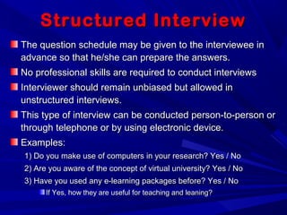 interview method | PPT