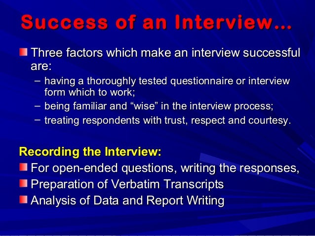 interview method