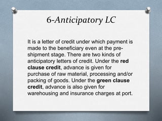 Lecture 8 letter of credit, procedure lc, kind of lc | PPTX | Credit ...