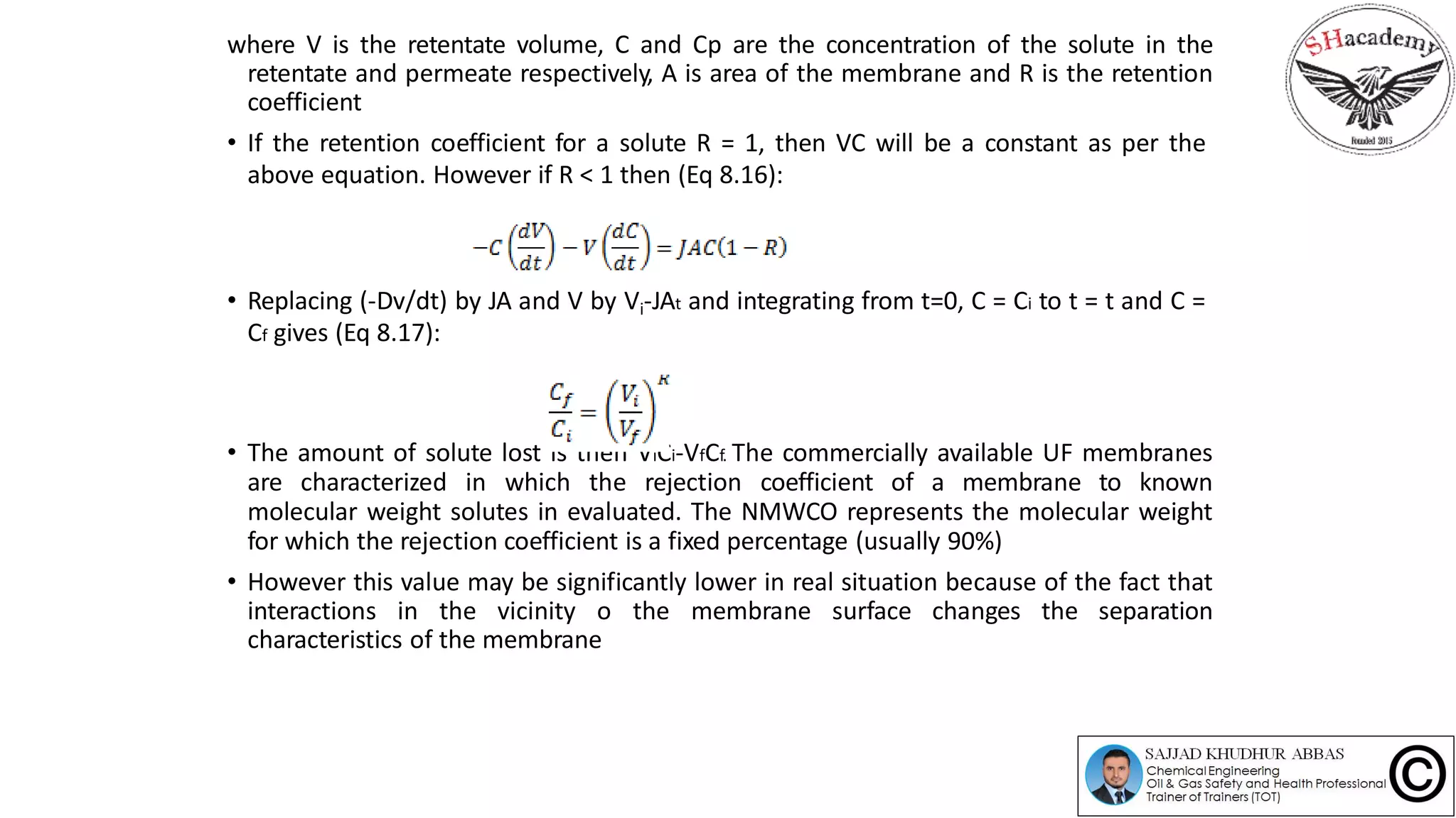 Episode 65 : Membrane separation processes | PPTX