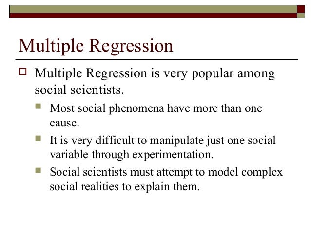 multiple regression