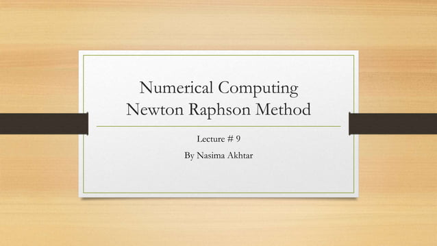 Newton Raphson | PPT