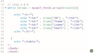 Lecture 8 PHP and MYSQL part 2.ppType Classificationtx | PPT