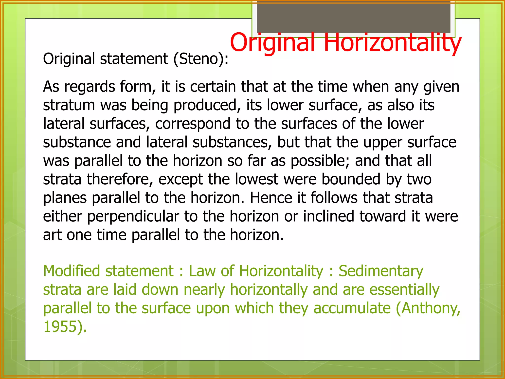 Principle of Stratigraphic | PPTX