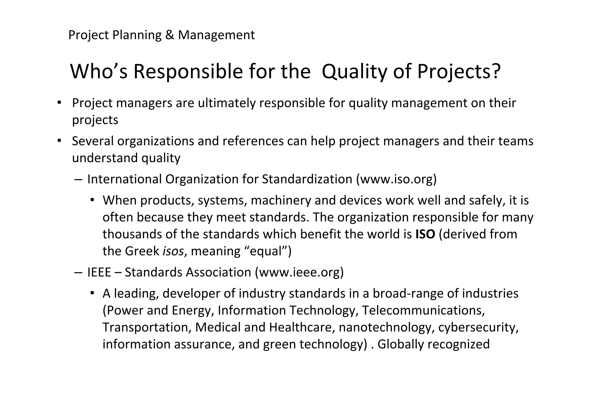 Lecture 8_ Project Quality Control and Quality Assurance | PDF